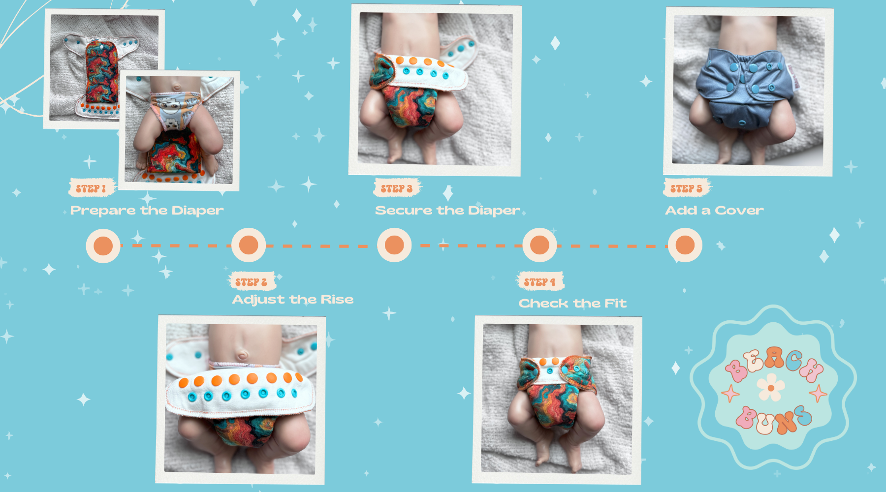 How To Use A Fitted Cloth Diaper With A Fold-Down Rise – Beach Buns ...